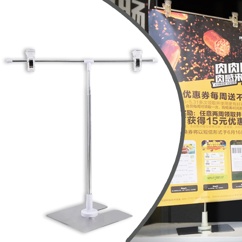 Jual 1 Set Adjustable 93cm Display Banner Stand Stand Frame Portable ...