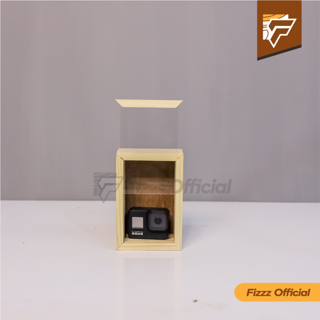 Jual Box Wooden Sliding Acrylic akrilik Kotak Souvenir Kayu 10x15 ...