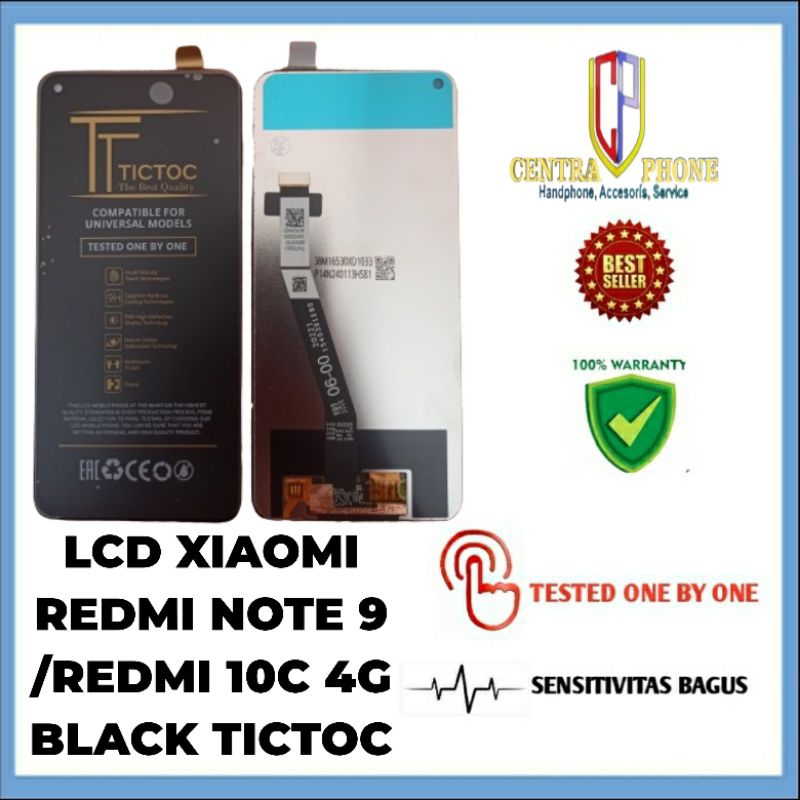 Jual LCD XIAOMI REDMI NOTE 9/REDMI 10X 4G BLACK TICTOC | Shopee Indonesia