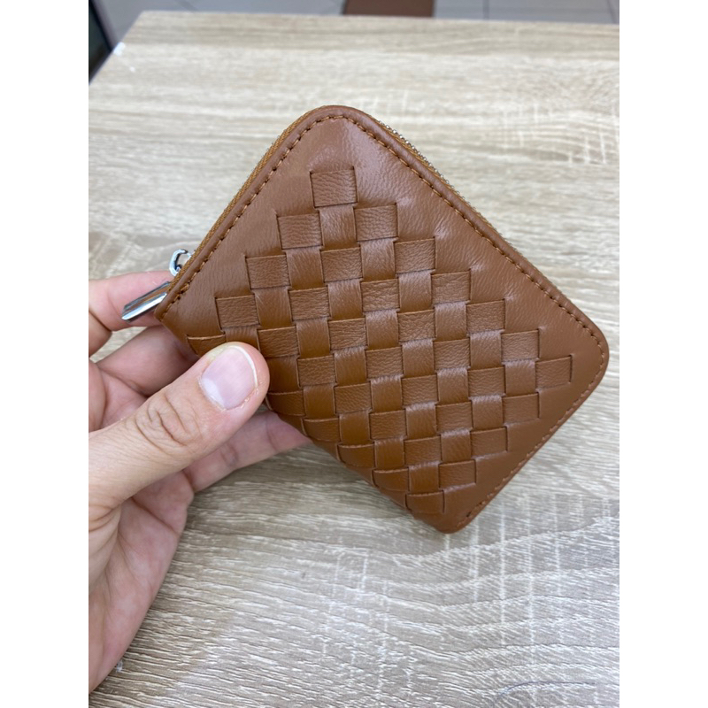 Jual dompet kartu anyaman kulit asli | Shopee Indonesia