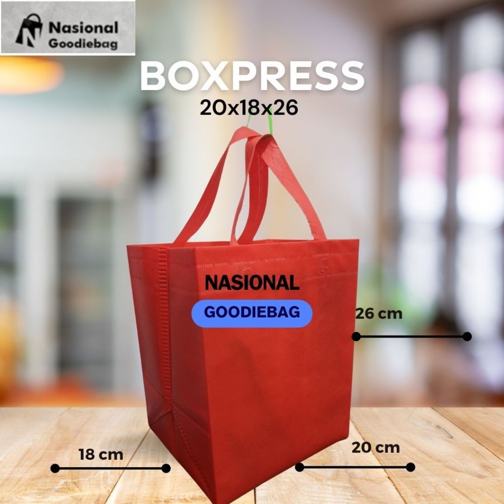 Jual Tas Box Spunbond Goodie Bag AUTOPRESS 20x18x26 Souvenir Promosi ...