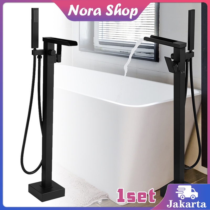 Jual 1 Set Kran Standing Bathtub Kran Panas Dingin Lantai Bathtub ...