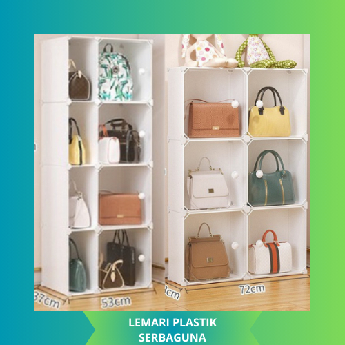 Jual LEMARI PLASTIK SERBAGUNA / STELLA RACK 2X4 / GISEL RACK 2X3 / RAK ...