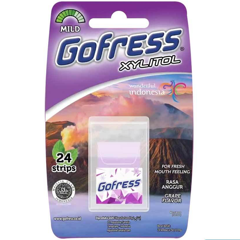 Jual GO FRESS Refreshing Oral Care Strips 24 Grape | Shopee Indonesia