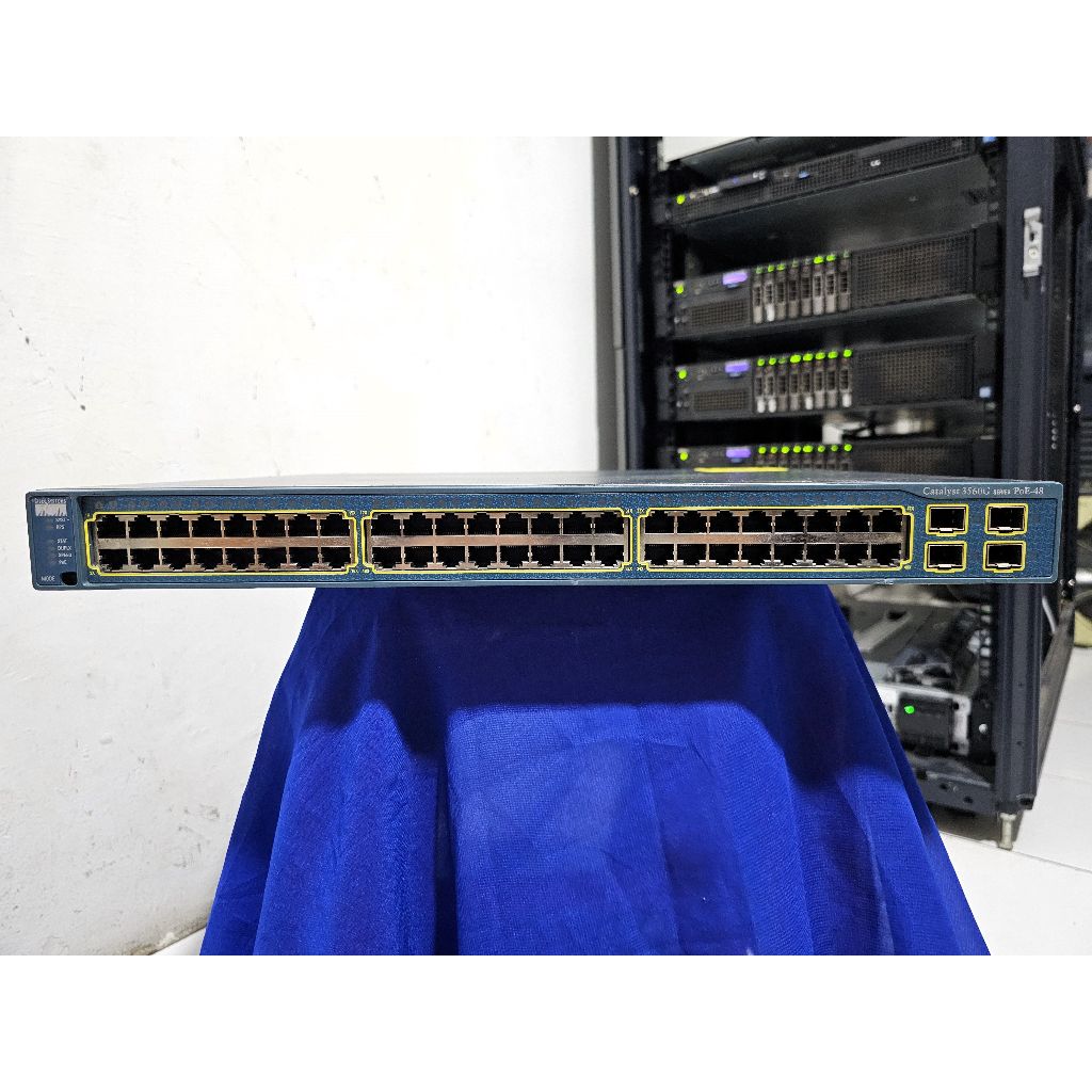 Jual switch hub cisco 3560g 48 ps s 48 port gigabit poe manage | Shopee ...
