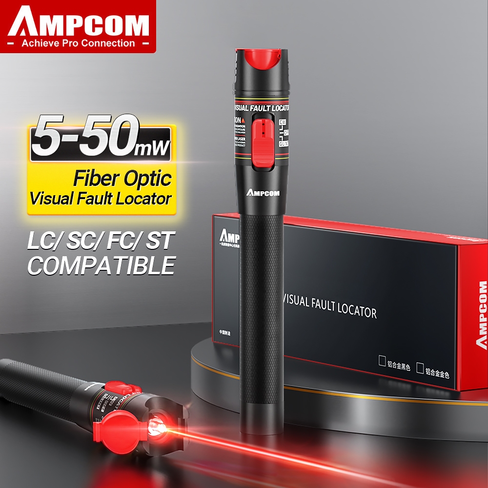 Jual Alat Deteksi Serat Optik Visual Mini AMPCOM, Detektor Kesalahan ...