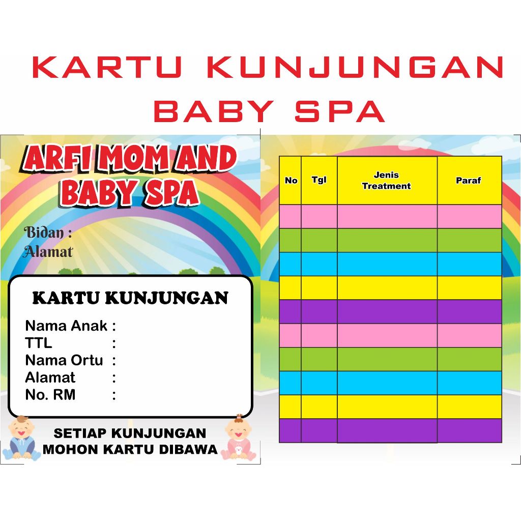 Jual KARTU KUNJUNGAN/MEMBER BABY SPA | Shopee Indonesia