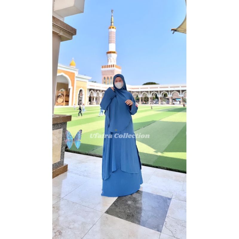 Jual Ufaira Olshop ~ Medina Set Abaya Set Setelan Malay | Shopee Indonesia