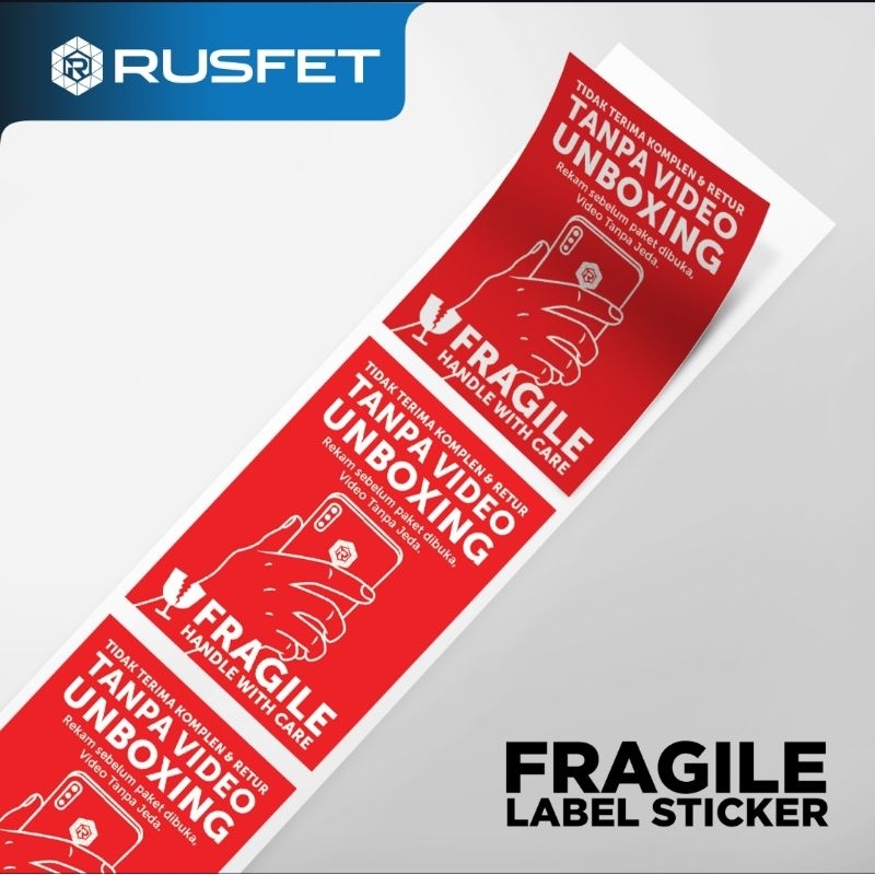 Jual STIKER FRAGILE UNBOXING VIDEO STICKER LABEL ONLINE SHOP TEMPELAN ...