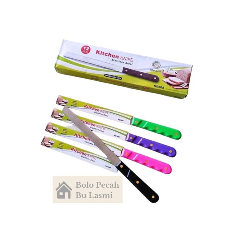 Jual Pisau Roti Panjang 32 cm Stainless 2 in 1 Dengan 2 Sisi Halus ...