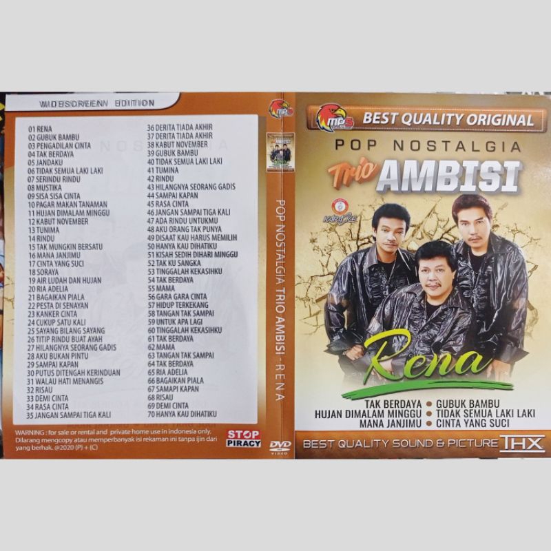 Jual Kaset Mp5 Video Lagu Pop Nostalgia Trio Ambisi Rena | Shopee Indonesia