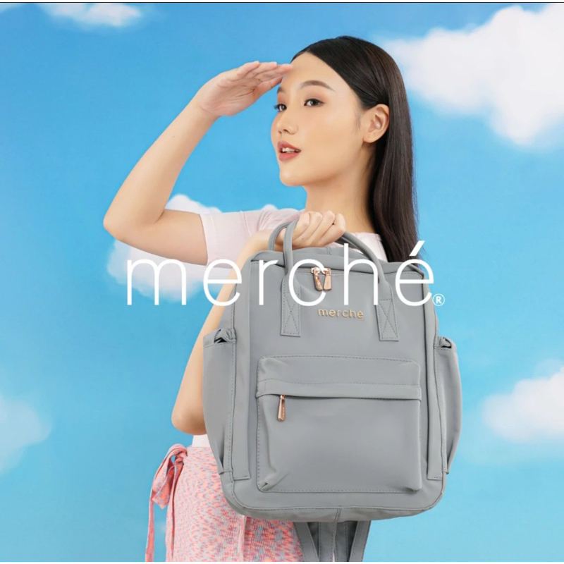 Jual NEW/BARU Merche Tas Wanita Backpack Bree GREY | Shopee Indonesia