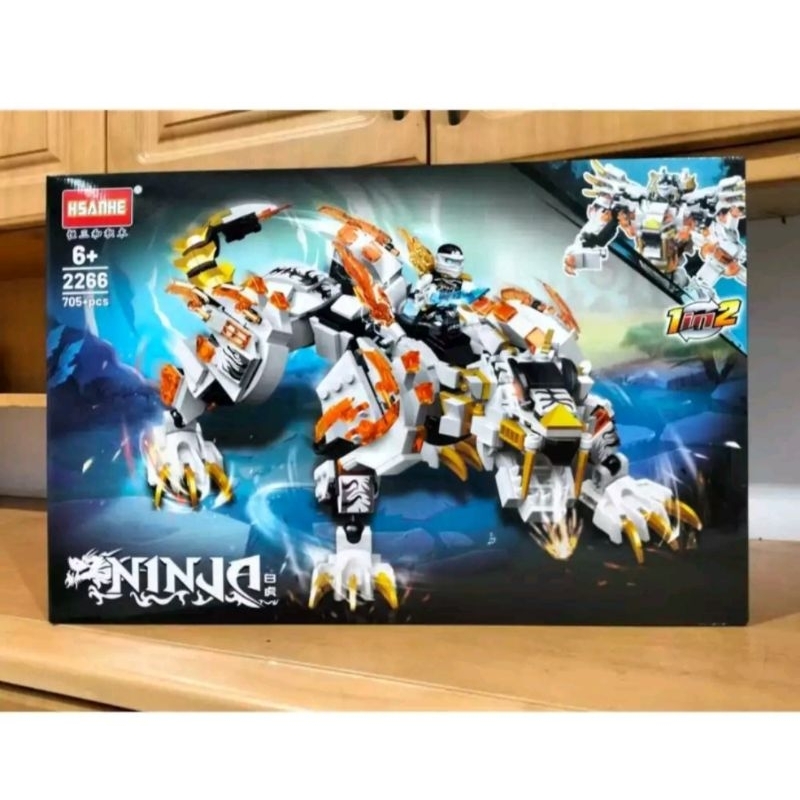 Jual Mainan Bricks Ninjago White Tiger Ninja Turtle Yellow 1in2 ...