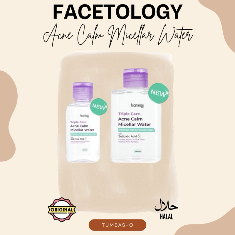Jual FACETOLOGY Triple Care ACNE Calm Micellar Water 100ML || 300ML ...