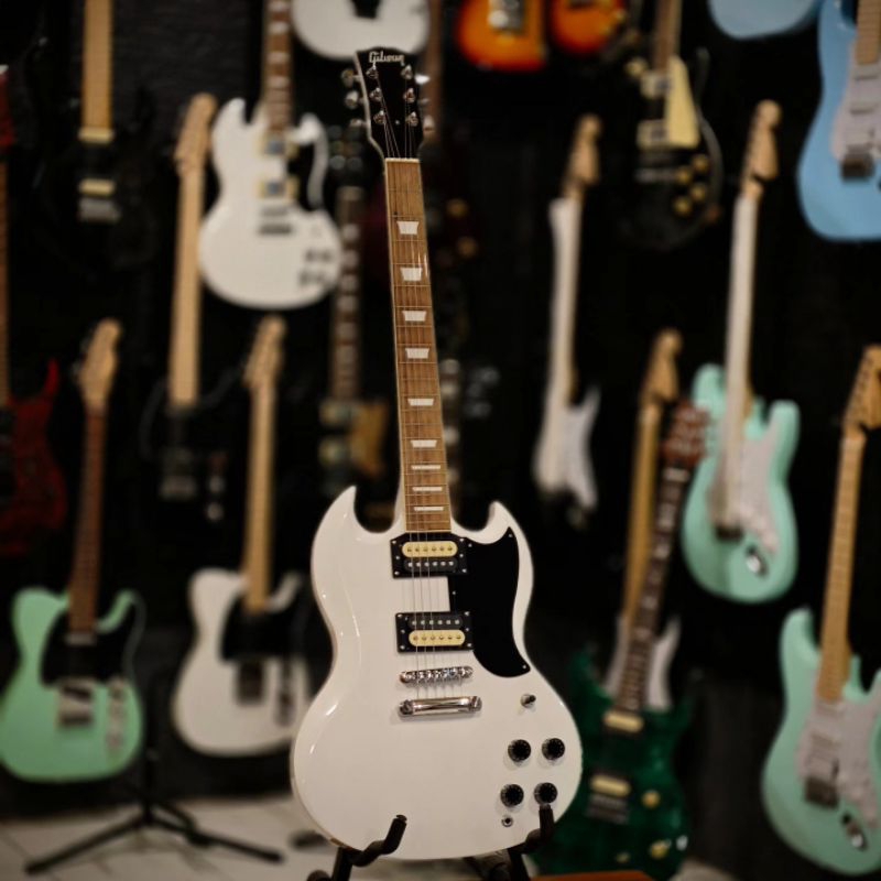 Jual GITAR ELEKTRIK DIFERGIO SG WHITE MODEL GIBSON | Shopee Indonesia