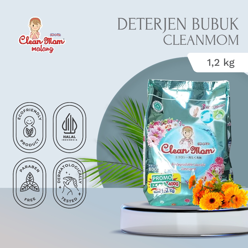 Jual Clean Mom Detergent Bubuk 1,2kg - Top Load/Bukaan Atas (READY ...