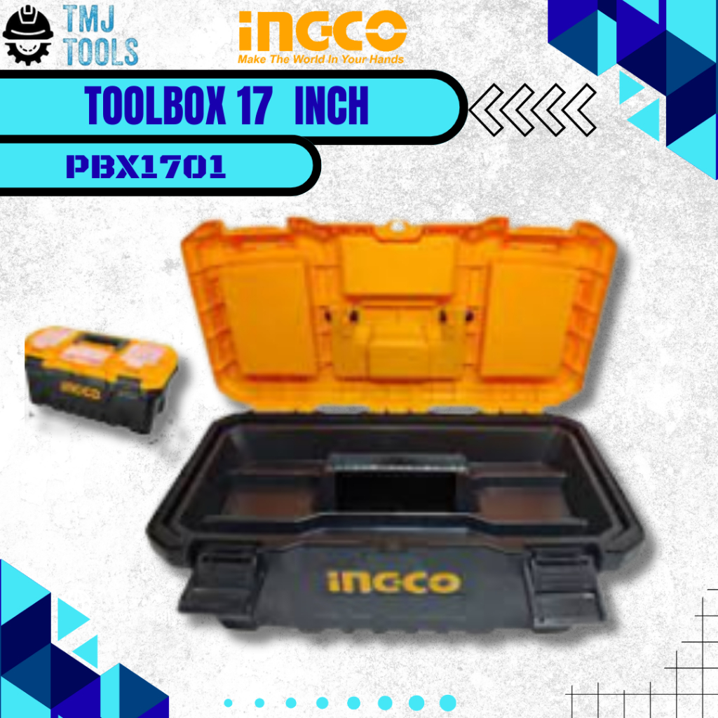 Jual INGCO Toolbox 17 Inch PBX1701 Tool Box Plastik 17" Tool Box Kit ...