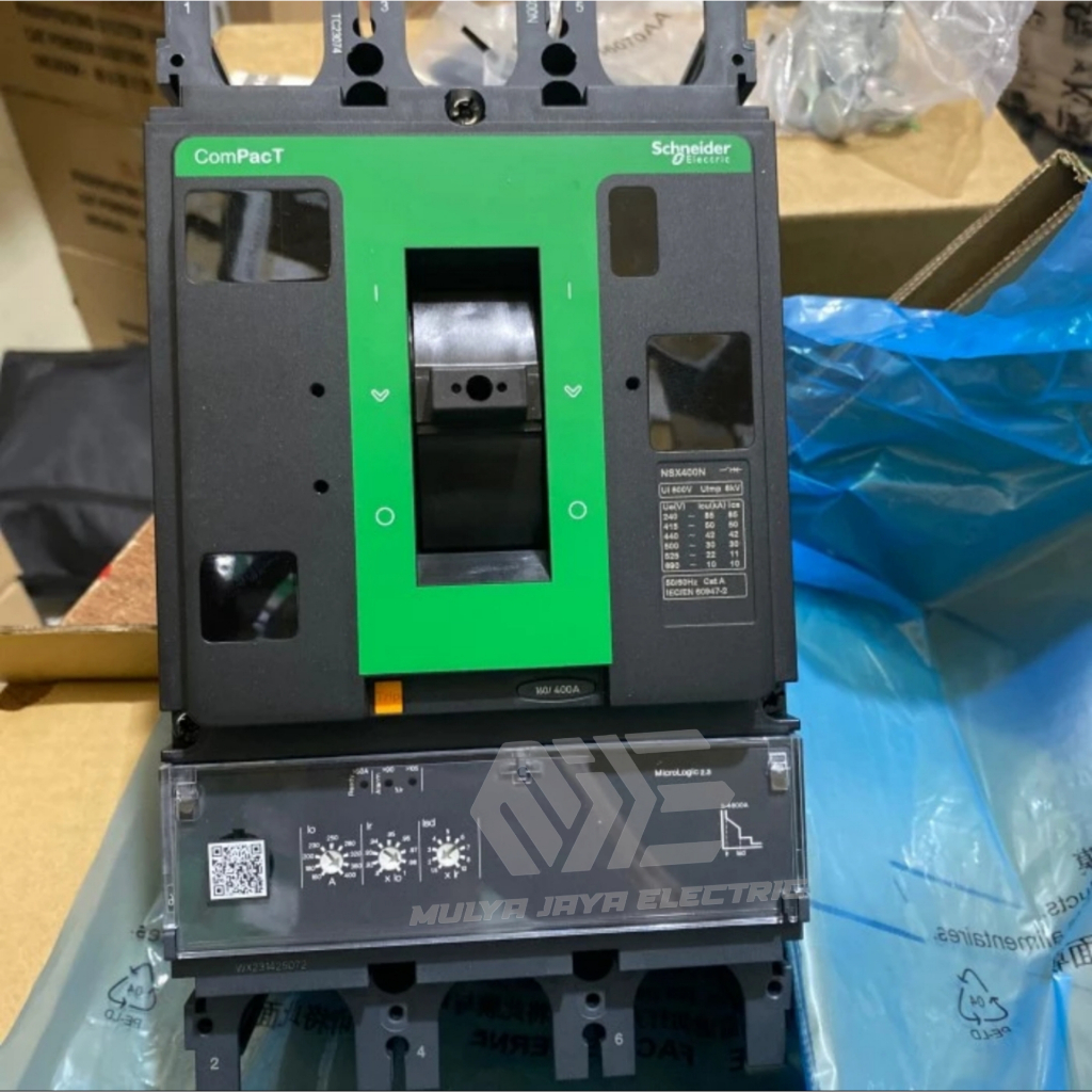 Jual MCCB NSX400N 3P 400A 50KA SCHNEIDER C40N32D400 NEW GENERATION ...