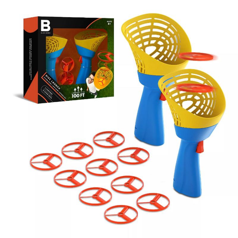Jual Black series soaring disc launch and catch game flying disc ...