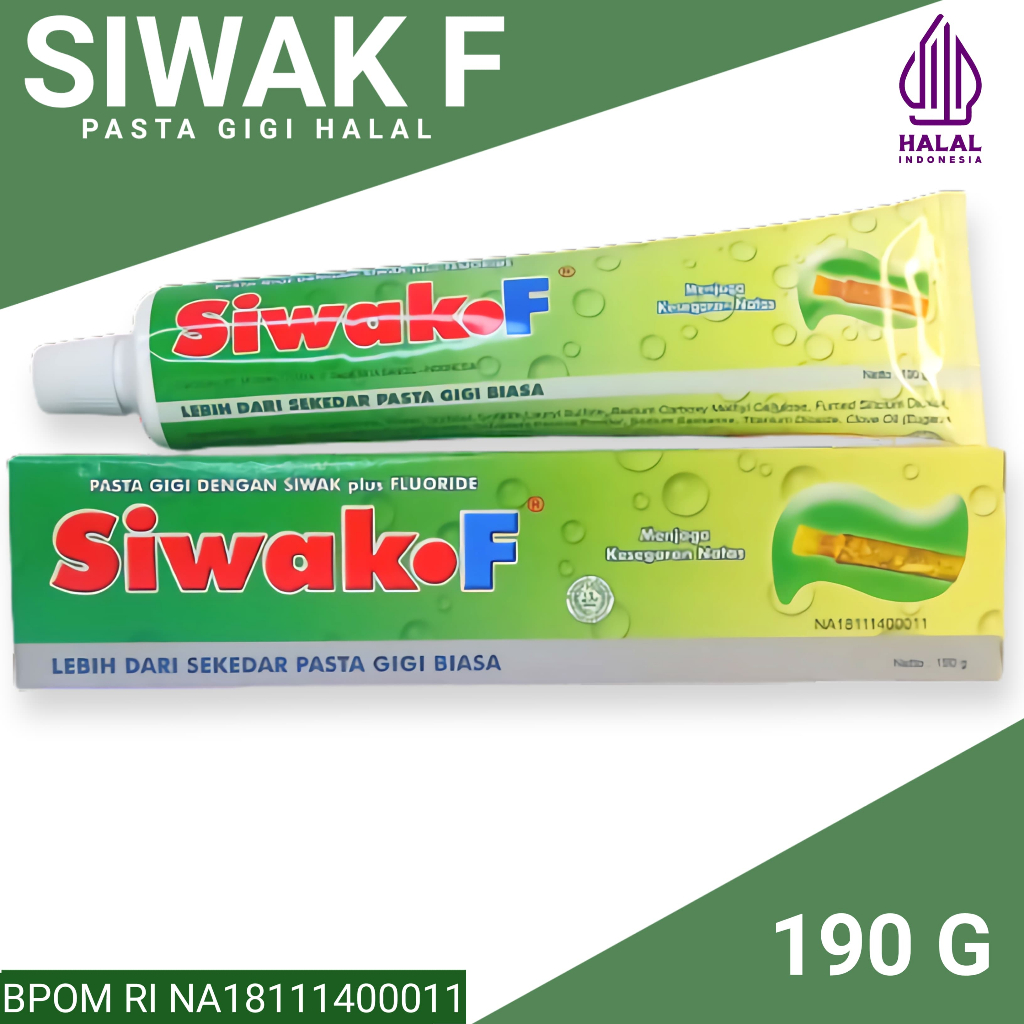Jual Pasta Gigi Siwak F Original 190 Gram Halal Toothpaste | Shopee ...