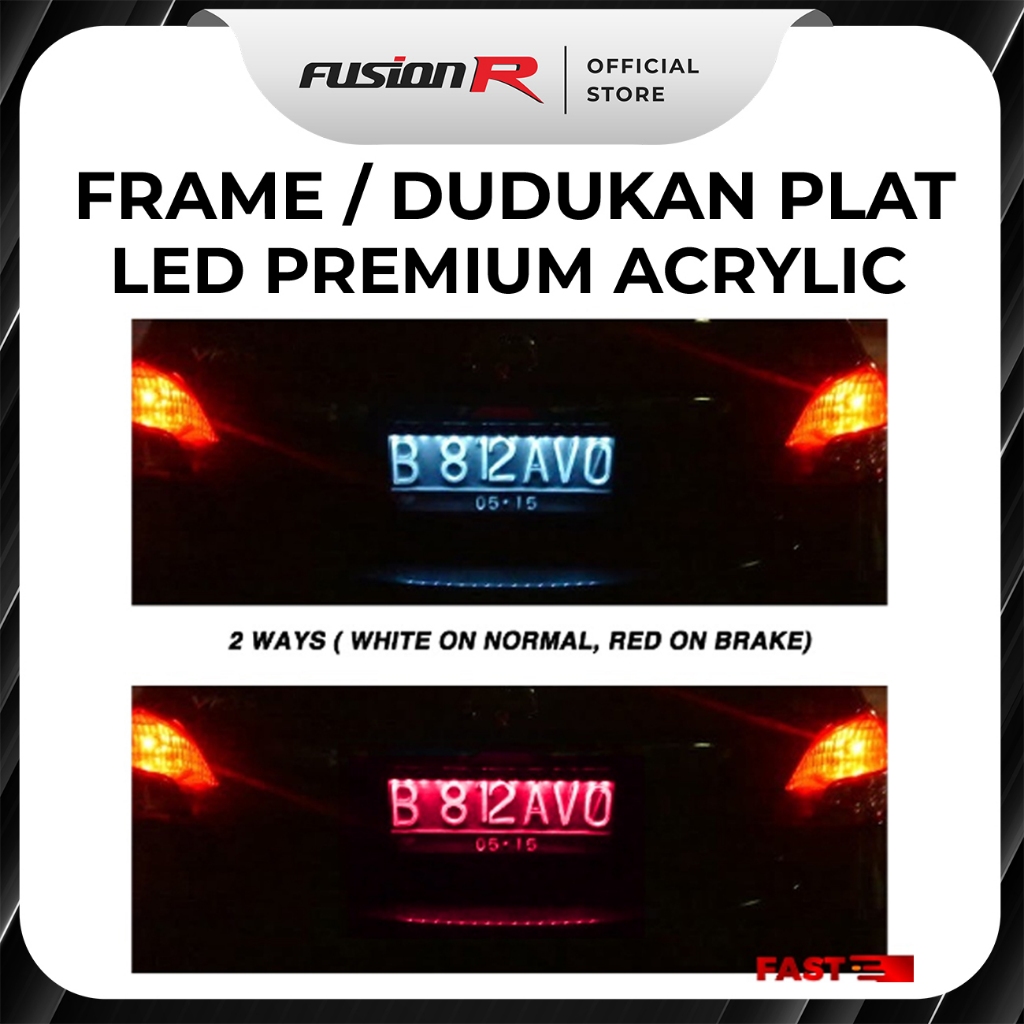 Jual Fusion R Frame Cover Dudukan Plat Nomor Mobil MIKA Lampu LED ...