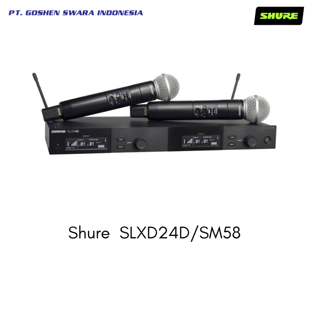 Jual Shure SLXD24D/SM58 Dual channel Digital wireless Mic | Shopee Indonesia