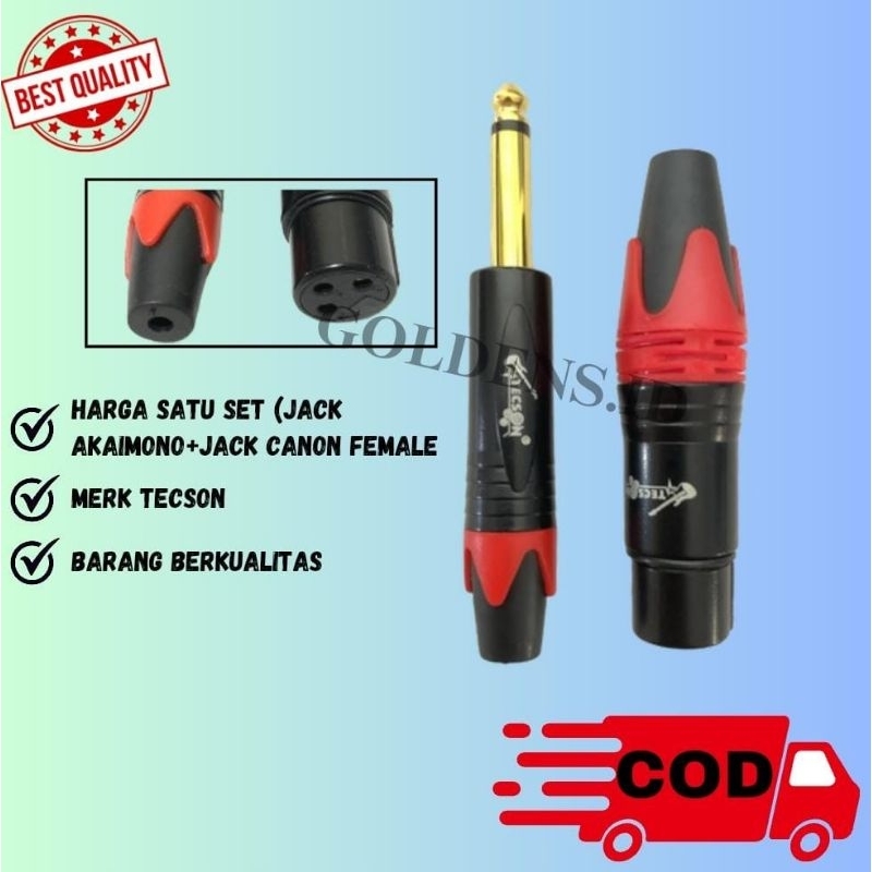 Jual JACK CANON FAMALE + AKAI MONO// JACK CANON MALE + AKAI MONO// JACK ...