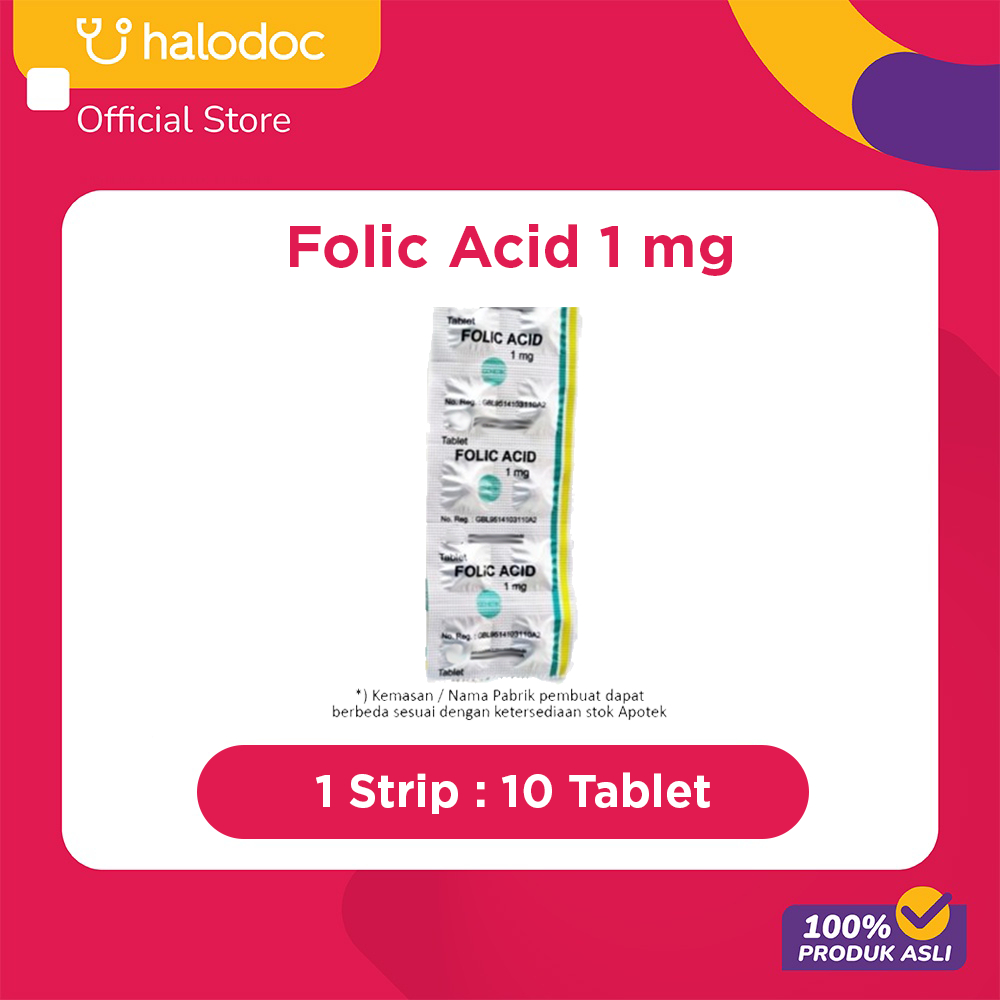 Jual Asam Folat / Folic Acid 1 mg 10 Tablet | Shopee Indonesia