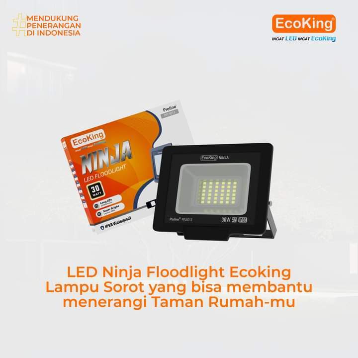 Jual Lampu Sorot Ninja EcoKing Led Flood LIght NInja Cahaya Putih ...