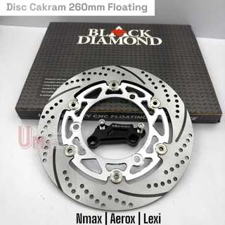 Jual BLACK DIAMOND DISC CAKRAM RACING NMAX | AEROX | LEXI 260MM CAKRAM ...