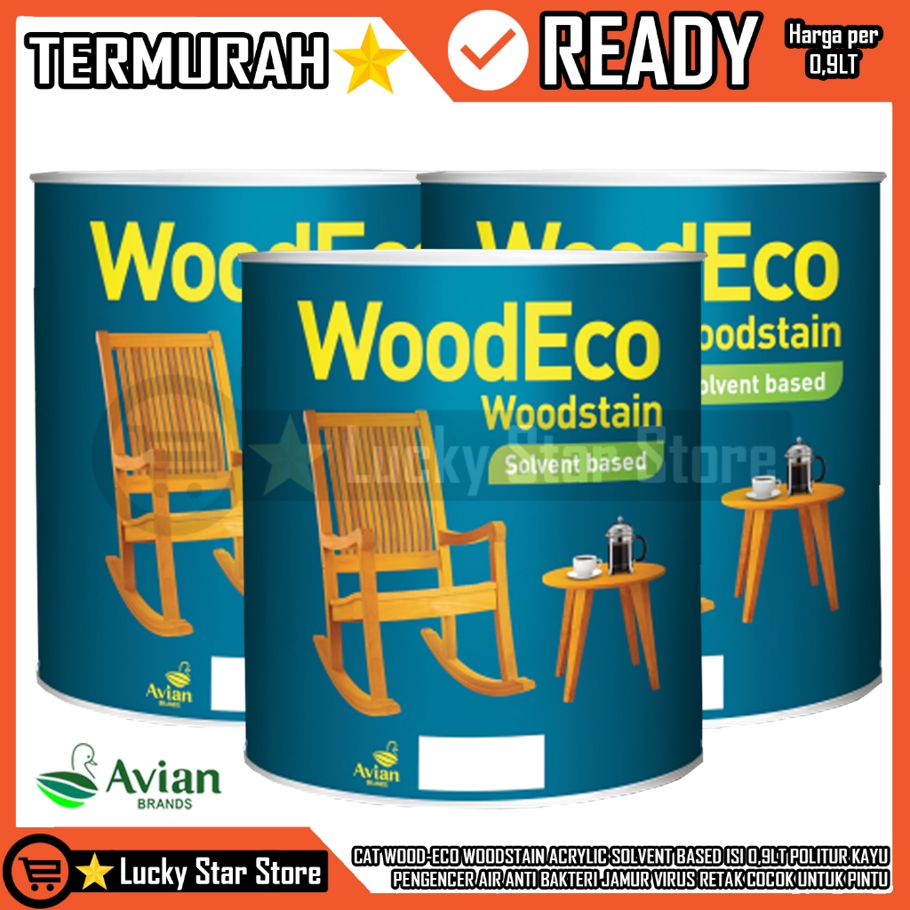 Jual LENKOTE AVIAN BRANDS SOLVENT BASED WOODECO WOODSTAIN ISI 0,9LT ...