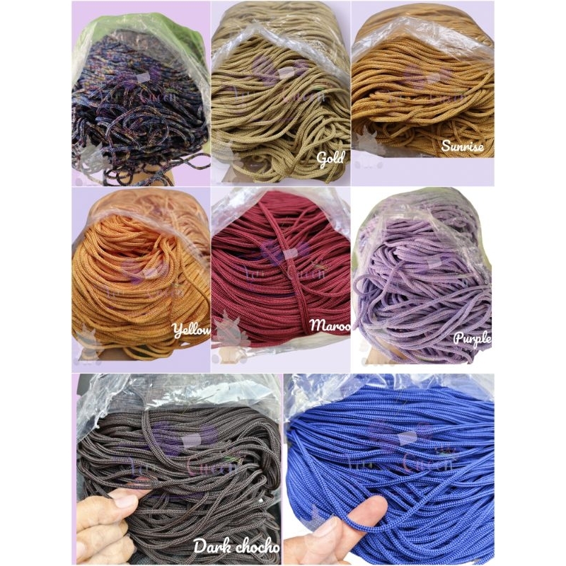 Jual Benang Rajut TALI KUR- POLYKUR/POLYROPE polyester 100grm BENANG ...