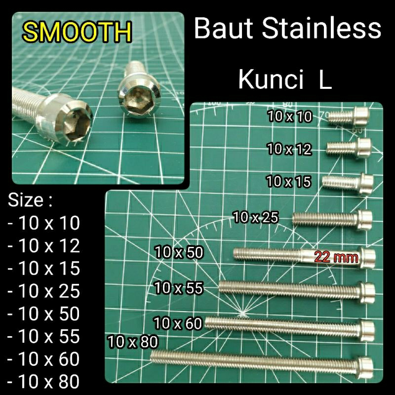 Jual Baut stainless Heng baut kunci L smooth head stainless Heng ...