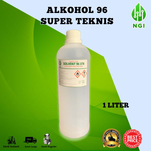 Jual alkohol 96%/ Solvent super teknis 1 liter | Shopee Indonesia