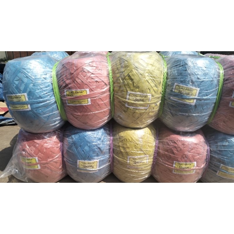 Jual tali rafia 1kg ,rafia 1kg warna | Shopee Indonesia