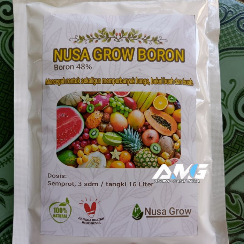 Jual Pupuk Boron 48% Nusa Grow 1kg pencegah rontok dan memperbanyak ...