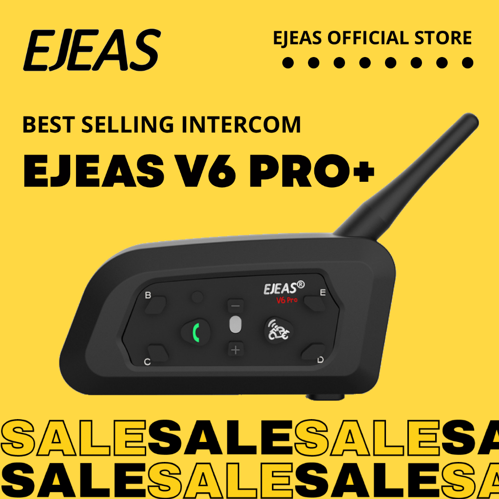 Jual EJEAS V6 PRO PLUS PRO+ Intercom Helm 6 Riders Bluetooth Interkom ...