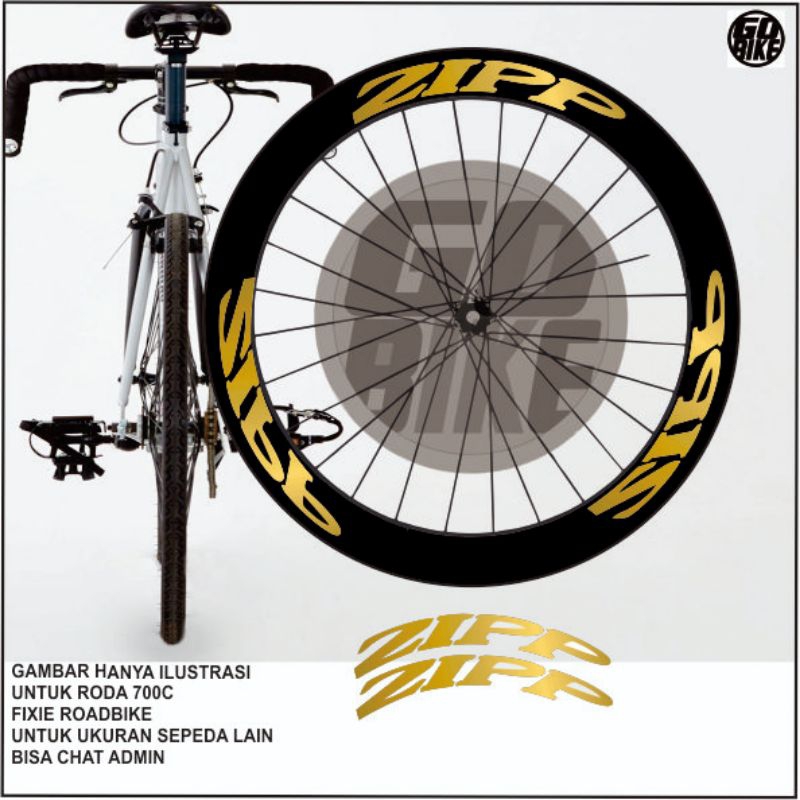 Jual stiker velg sepeda sticker rims sepeda roadbike fixie zipp ...