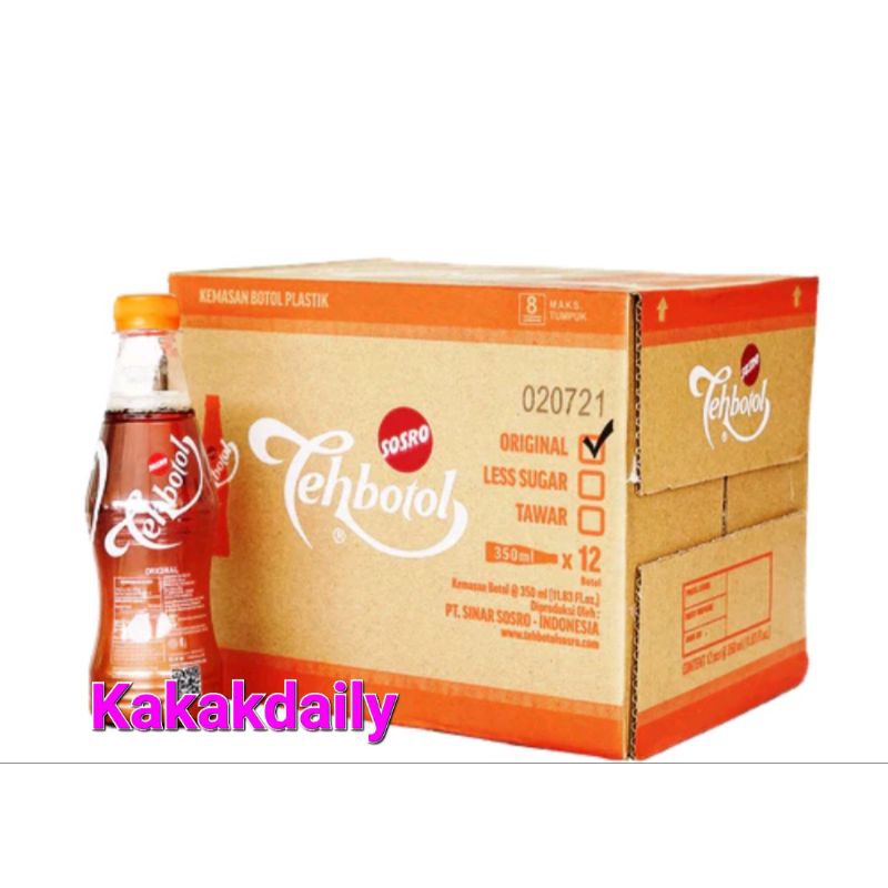 Jual Teh Botol Sosro 350ml 1 Dus ( 12Botol ) | Shopee Indonesia
