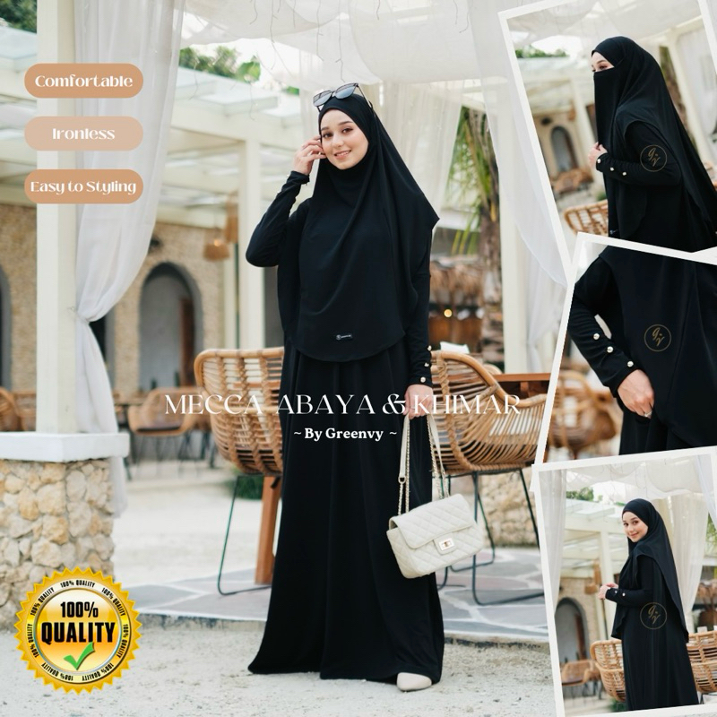 Jual MECCA SET ABAYA KHIMAR | ABAYA HAJI UMROH | ABAYA DAILY | Shopee Indonesia