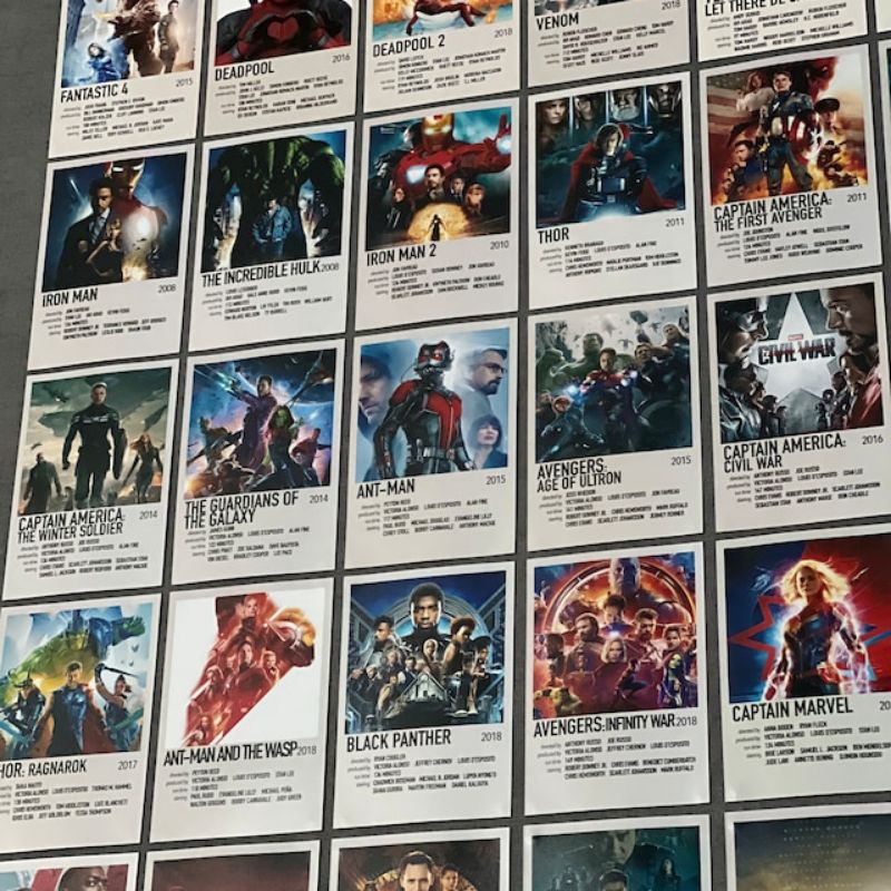 Jual Poster Marvel PAKET LENGKAP 40 PCS BONUS 8 PCS Marvel MCU Mini ...