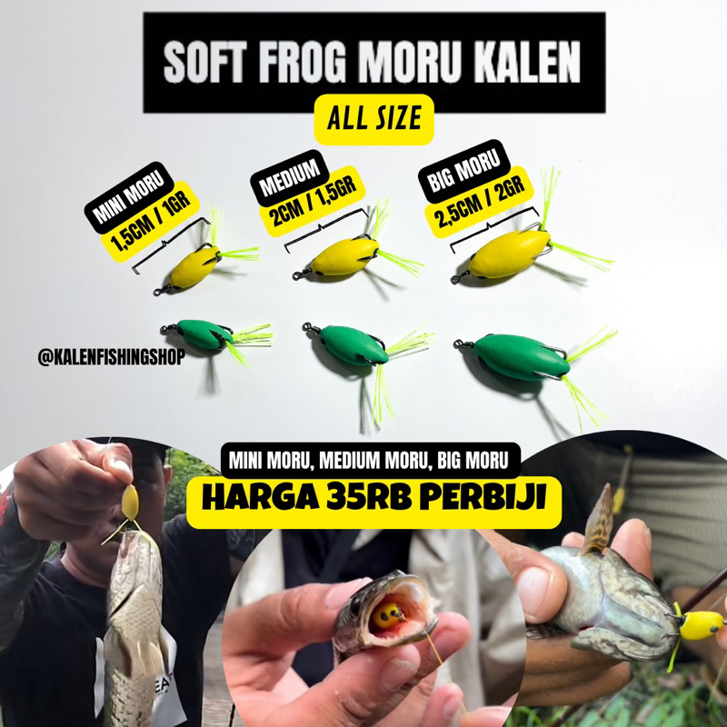 Jual SOFT FROG MINI MORU KALEN / UMPAN CASTING GABUS & CHANNA LIMBATA | Shopee Indonesia