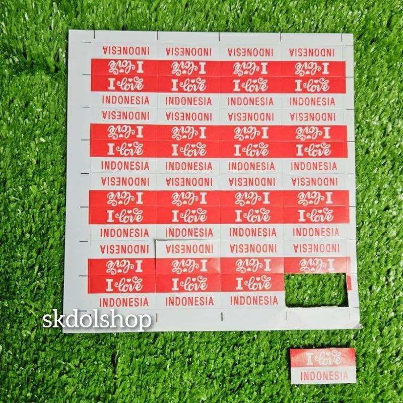 Jual Stiker Merah Putih stiker pipi merah putih 1 Lembar Isi 32 Pcs ...