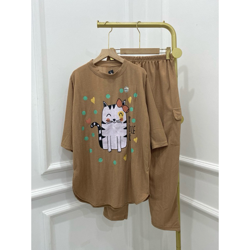 Jual STELAN KNIT SETCEL MURAH CARGO MOTIF JUMBO HALUS LEMBUT XXL KARET ...