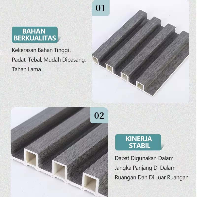 Jual Wood WPC Wall panel 2.9Meter*16Cm Dekorasi Dinding Anti Rayap Dan ...