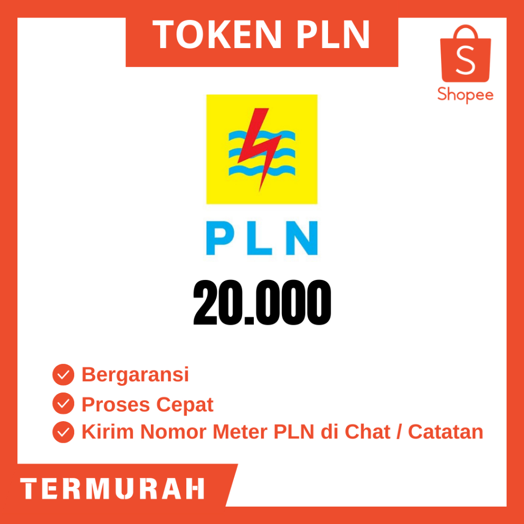 Jual Token Listrik PLN Denom 20.000 | Shopee Indonesia