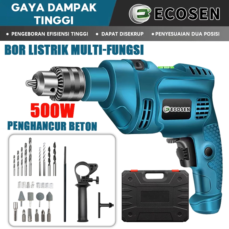 Jual ECOSEN 13mm Bor Listrik Murah 500W Mesin Bor Bolak Balik Untuk Bor ...