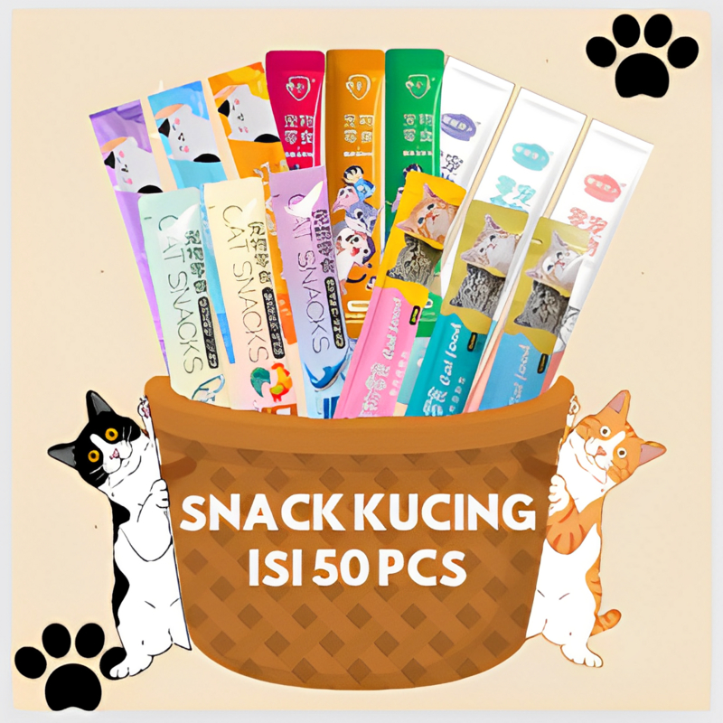 Jual Snack Kucing Mix isi 50 pcs /Strip Kucing Kecil / Cemilan Kucing ...