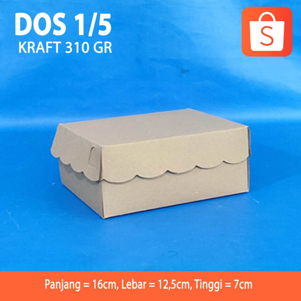 Jual Dos R5 Kraft 310 Gr / Dos Kue (100 Pcs) | Shopee Indonesia