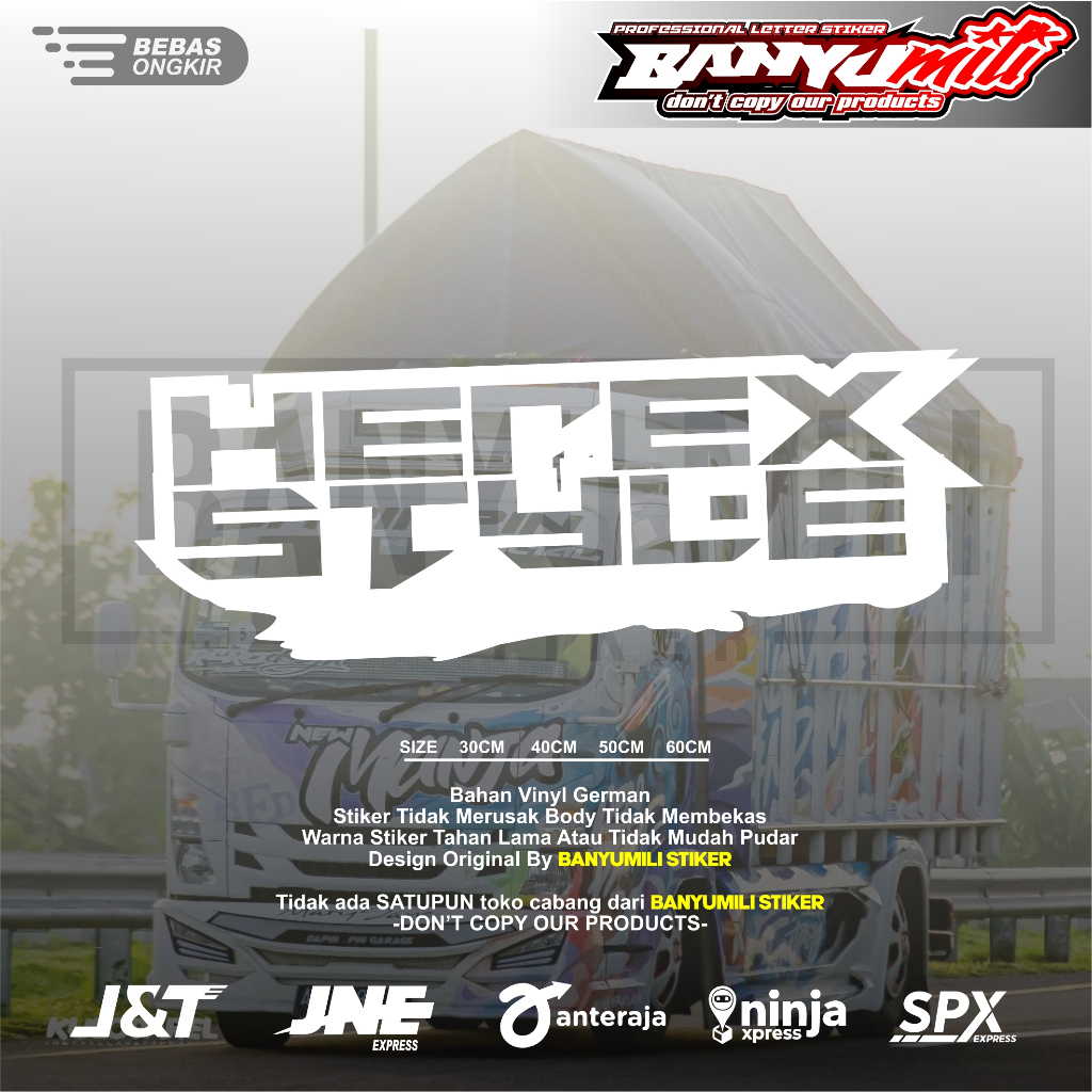 Jual Stiker truk herex style stiker cutting modern herex stiker kaca ...